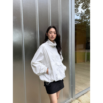 HANJO“晨光微醺”宽松立领休闲百搭薄款冲锋衣