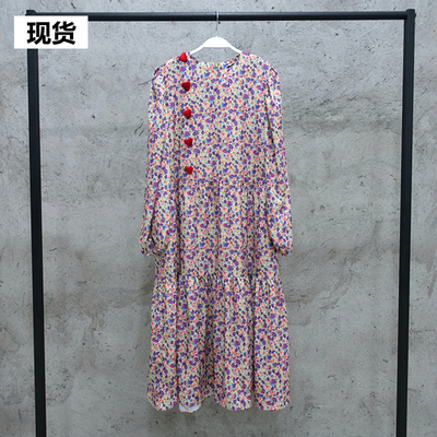 法式碎花裙春款赫本宽松显瘦