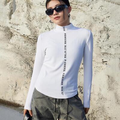 秋冬新款双面绒保暖发热T恤