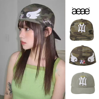 韩国正品AEAE天使翅膀迷彩帽子