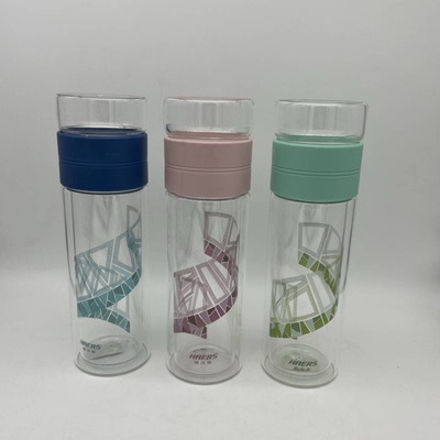 哈尔斯时尚款玻璃泡茶杯茶水分离 杯HBL-300-37A