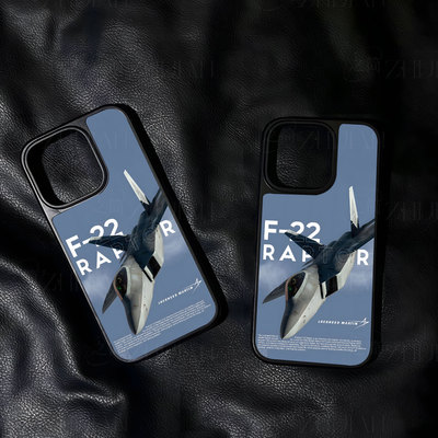 F22猛禽手机壳大孔电镀黑框碳纤纹二合一磁吸适用苹果17promax华为小米14PROPURA70PROPLUSMATE70PROPLUS