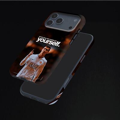 曼联C罗励志硬壳磨砂磁吸手机壳适用苹果iphone17promax华为OPPOFINDX9PROMATE60PRO小米15PROmate80pro