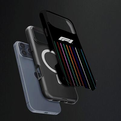 F1赛事标识硬壳磨砂磁吸手机壳适用苹果iphone17promax华为P60proVIVOX200至尊FINDX8PRO三星S25PLUS