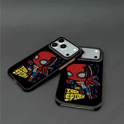 Q版蜘蛛侠硬壳磨砂磁吸手机壳适用苹果iphone17promax华为小米17PROMAX荣耀MAGIC7PRO小米15PROVIVOX200PROMI