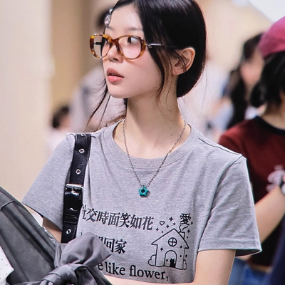 moka镜萌花同款印花T恤