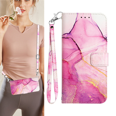 适用于三星A系列大理石皮套翻盖