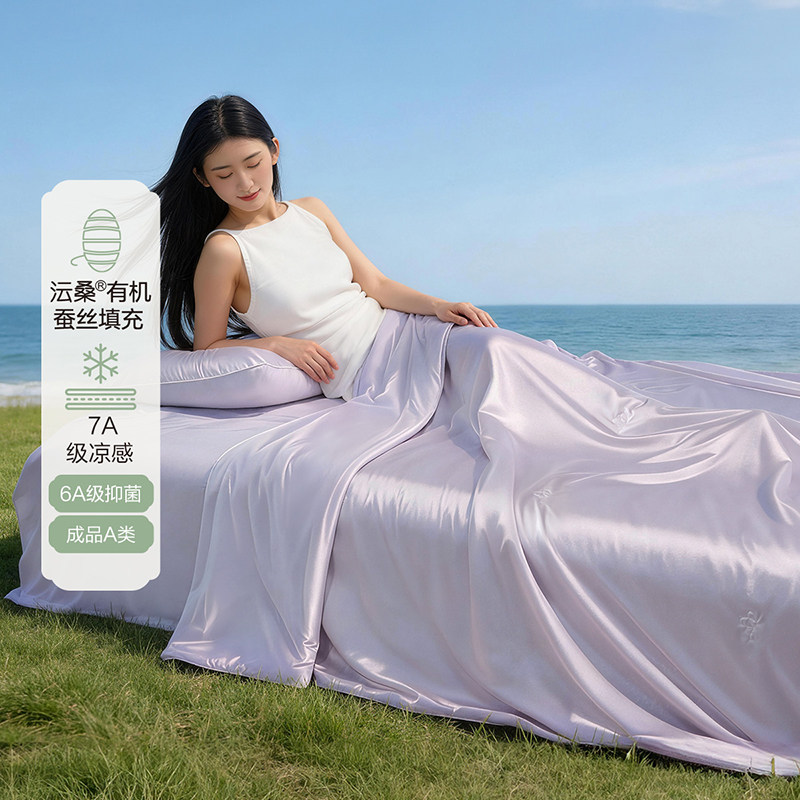 百丽丝家纺 云缕·茶氨酸双感有机蚕丝夏被