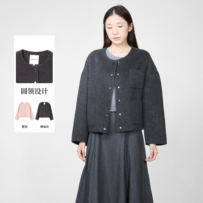 紫淑2025冬女装新品时尚短大衣