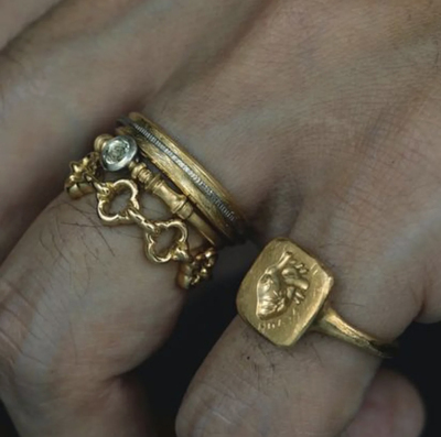 MINIBLOOM纯银镂空四叶草戒指