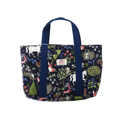 HUJI祤集Sneaky中号手提包插画动物系列