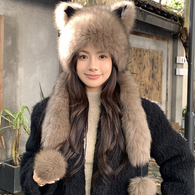 赛雅娜皮草帽子室外韩版女秋冬季