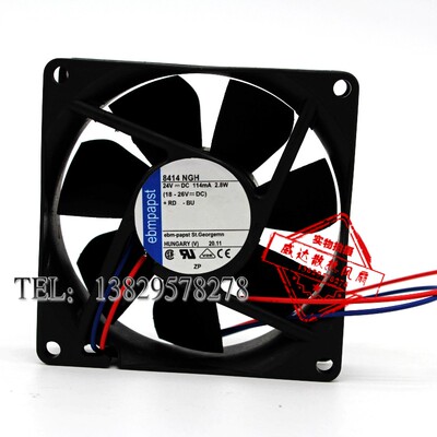 全新原装德国ebm PAPST TYP8414NGH 8CM 8025 24V 2.8W正品 风扇
