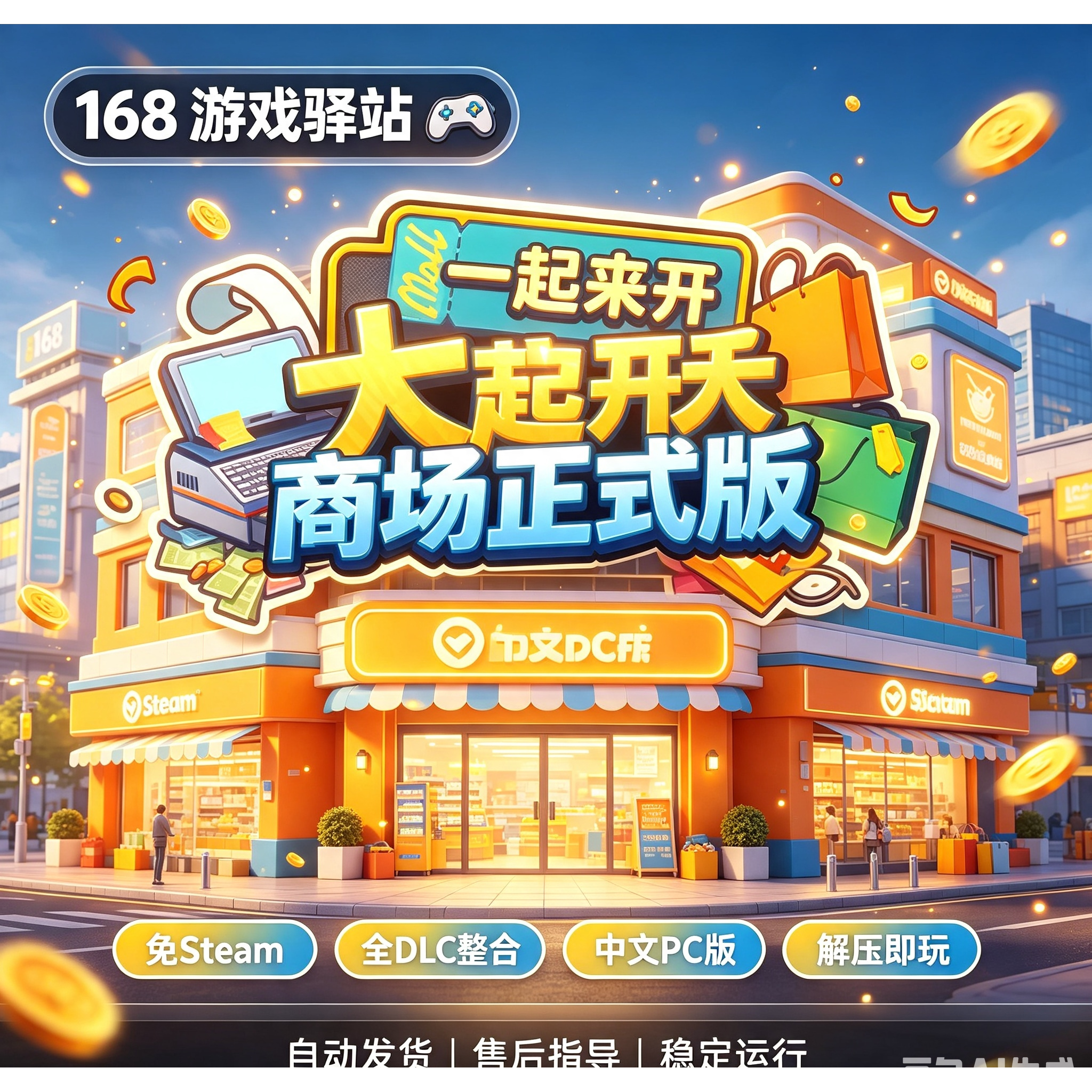 【一起来开大商场】豪华中文版全dlc免Steam解压即玩7月新游