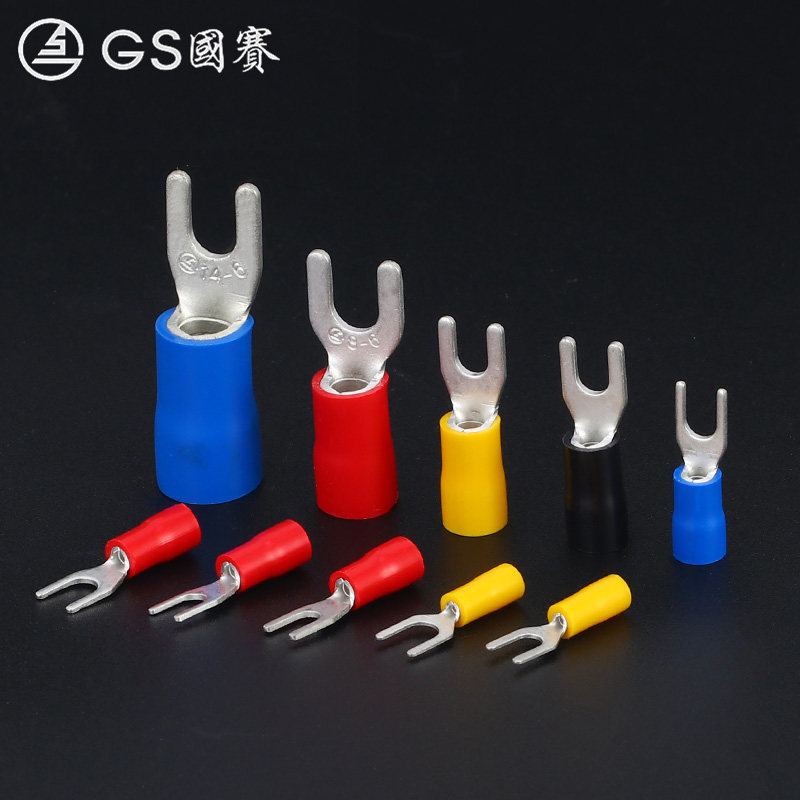 国赛正品SV2-5S预绝缘叉形端子紫铜Y型UT端子UL环保SGS认证1000只_虎窝淘