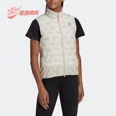 女子运动修身棉马甲阿迪达斯正品