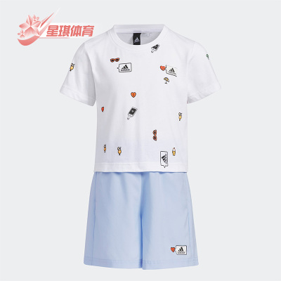小童运动休闲短袖套装阿迪达斯