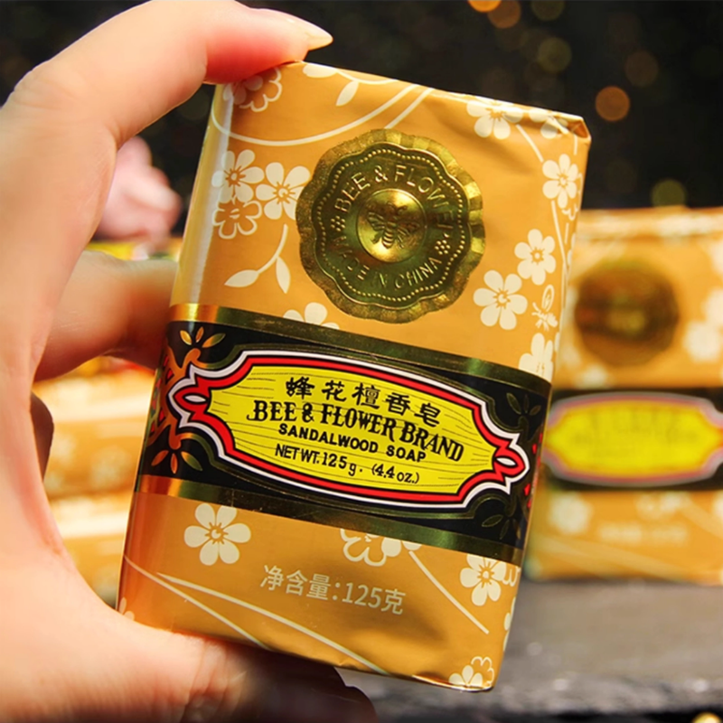 正宗上海蜂花檀香皂125g洗澡沐浴皂香味持久玫瑰茉莉皂洁面洗手皂