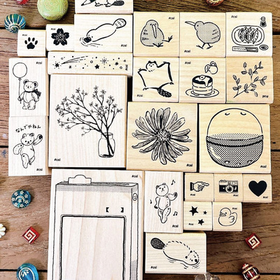 KODOMO童颜木制印章ILOVESTAMP