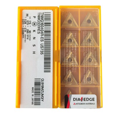 日本三菱数控刀片三角刀片槽刀片TNMG160404R-ES US735不锈钢专用