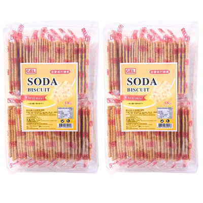 GEL 全麦梳打饼540gx2休闲小零食苏打饼干独立包装袋装休闲食品版