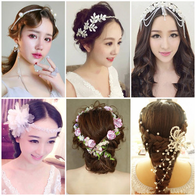 新娘头饰森系发箍花朵汉服