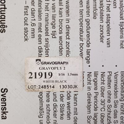 GRAVOGRAPH GRAVOPLY 2板材--议价商品