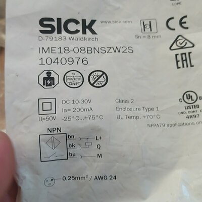 IME18-08BNSZW2S施克1040976--议价商品