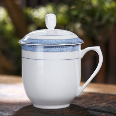 高温白瓷加厚陶瓷茶杯