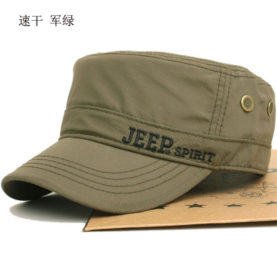 正品jeep速干平顶帽子休闲吉普男