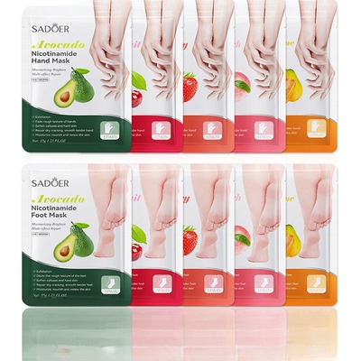 5Pcs 水果手膜足膜 Fruit Hand Mask Foot Mask Avocado Strawber