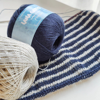 清仓 进口 lana gatto fresh 纯亚麻 春夏线手工编织透气吸汗毛线