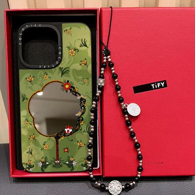 C家磁吸MagSafe镜面复古中国风扇子适用苹果16pro17手机壳iphone15国潮祥云葫芦14promax新款13个性12艺术17