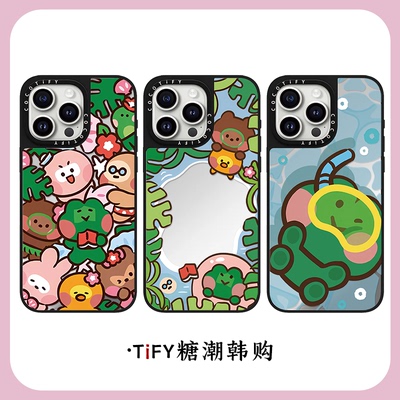 C家LINE FRIENDS游园会青蛙兔子适用iphone15手机壳14promax17苹果13pro镜面保护套16/12/17PRO磁吸MagSafe