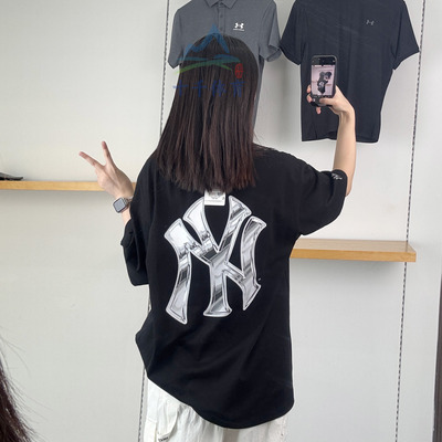 MLB男女款25春夏NY大标运动T恤