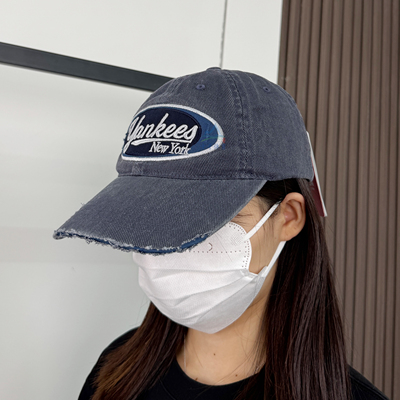 MLB棒球帽男女刺绣做旧鸭舌帽