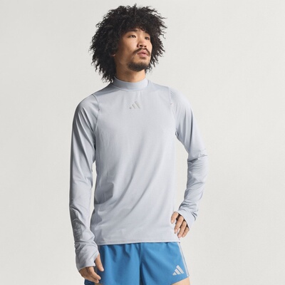 阿迪达新款斯速干跑步长袖T恤男