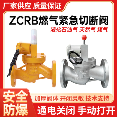 ZCRB天然气液化气煤气紧急切断阀不锈钢防爆电磁阀常开DN50燃气