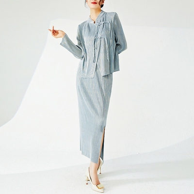 新中式唐装女禅意风套裙