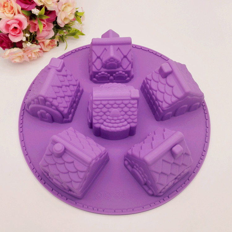 立体房子模具 DIY手工皂模型 自制肥皂香皂材料 蛋糕烘焙模子150g