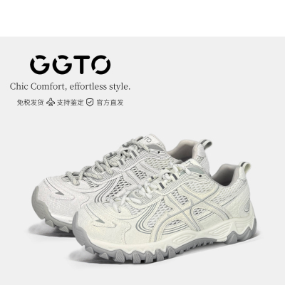 GGTO  正品设计师品牌2026新款百搭网面透气女老爹鞋