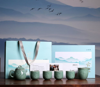 龙泉青瓷，茶具功夫茶，六件套，礼盒装，送礼佳品