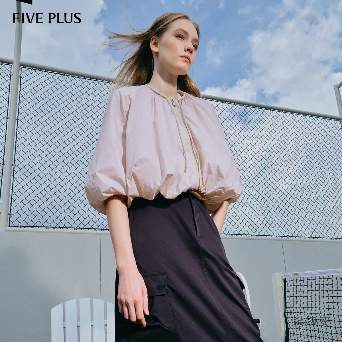 FIVE PLUS防晒衣女UPF40+防紫外线轻薄宽松短外套