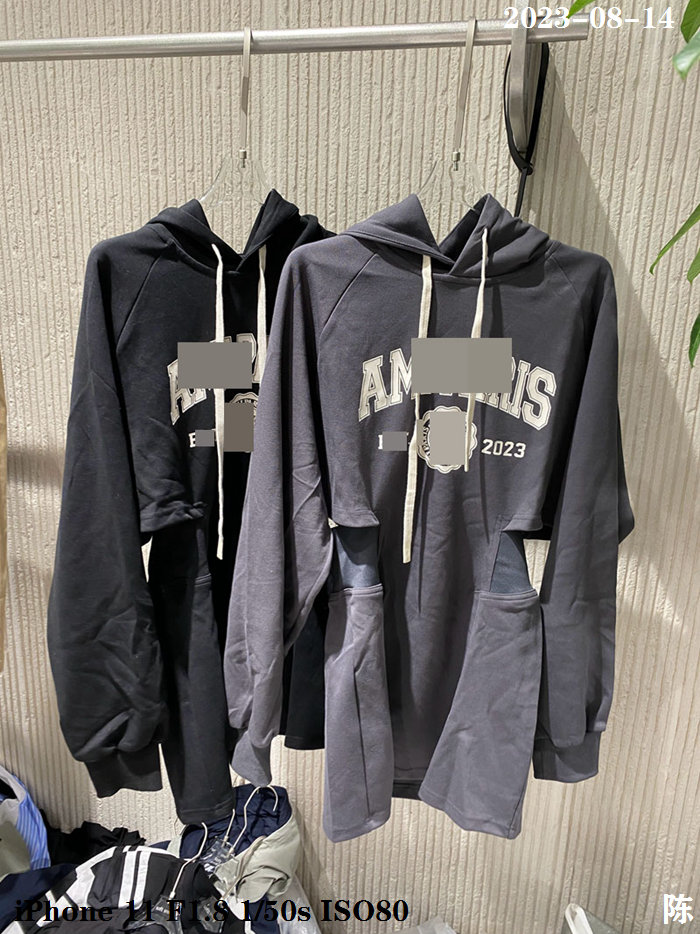 欧洲站2023秋季新款PH23连帽漏腰设计字母印花卫衣连衣裙女9195_虎窝淘