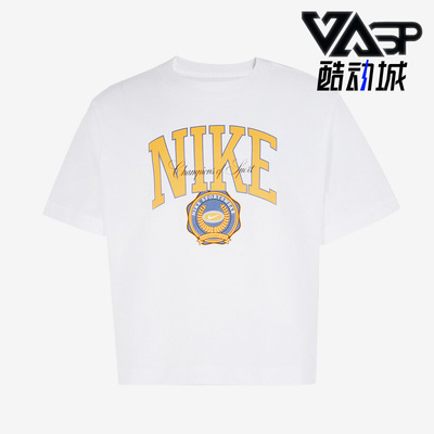 Nike/耐克正品新款女大童休闲舒适运动印花短袖T恤DV0565-100