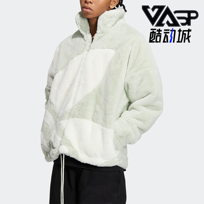 阿迪达斯三叶草男女羊羔绒夹克