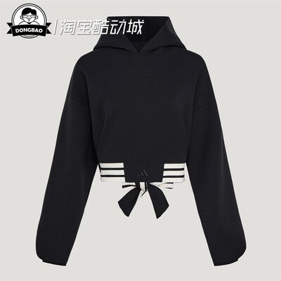 短款运动休闲宽松连帽卫衣套头衫