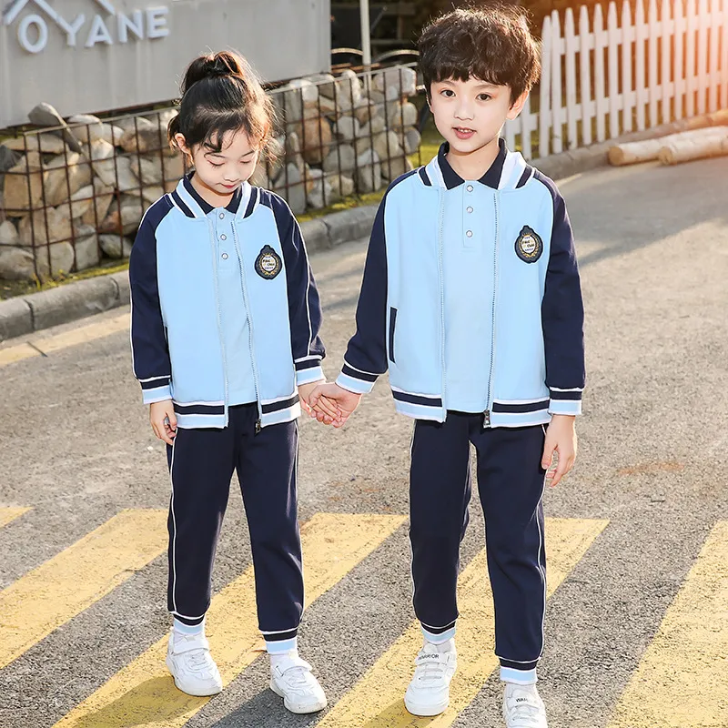 幼儿园园服一年级小校服春秋三件套班服儿童运动套装学院风