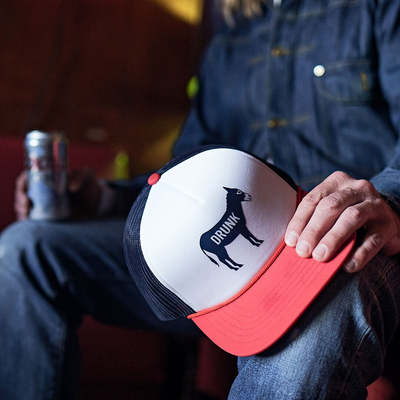 Cowboy Cool Drunk Hat 美西部牛仔醉驴帽复古配色海绵网帽货车帽