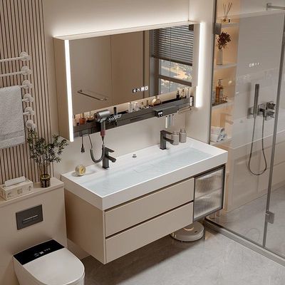 莫顿2025新款浴室柜大口径一体盆简约轻奢卫生间洗漱池台盆柜组合